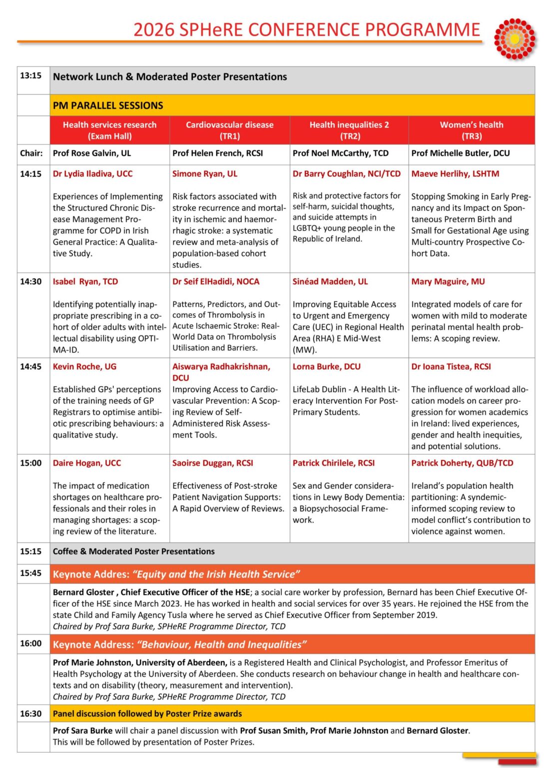 SPHeRE Network 12th Annual Conference Programme | The SPHeRE Programme ...